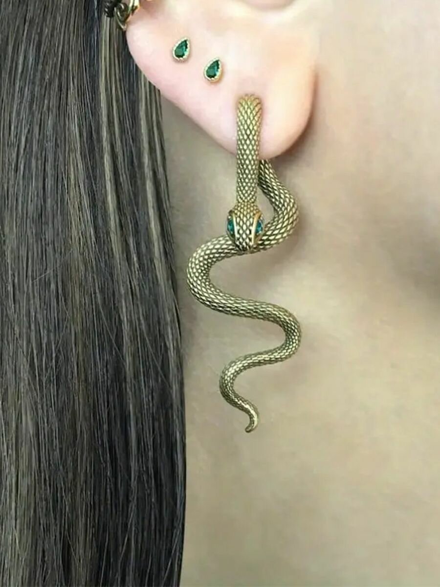 Серьги пусеты, искусственный камень