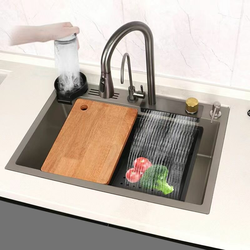 Многофункциональная раковина наномойка с дозатором мыла , Краны для чистой воды, Чашечная шайба HOMEKUL