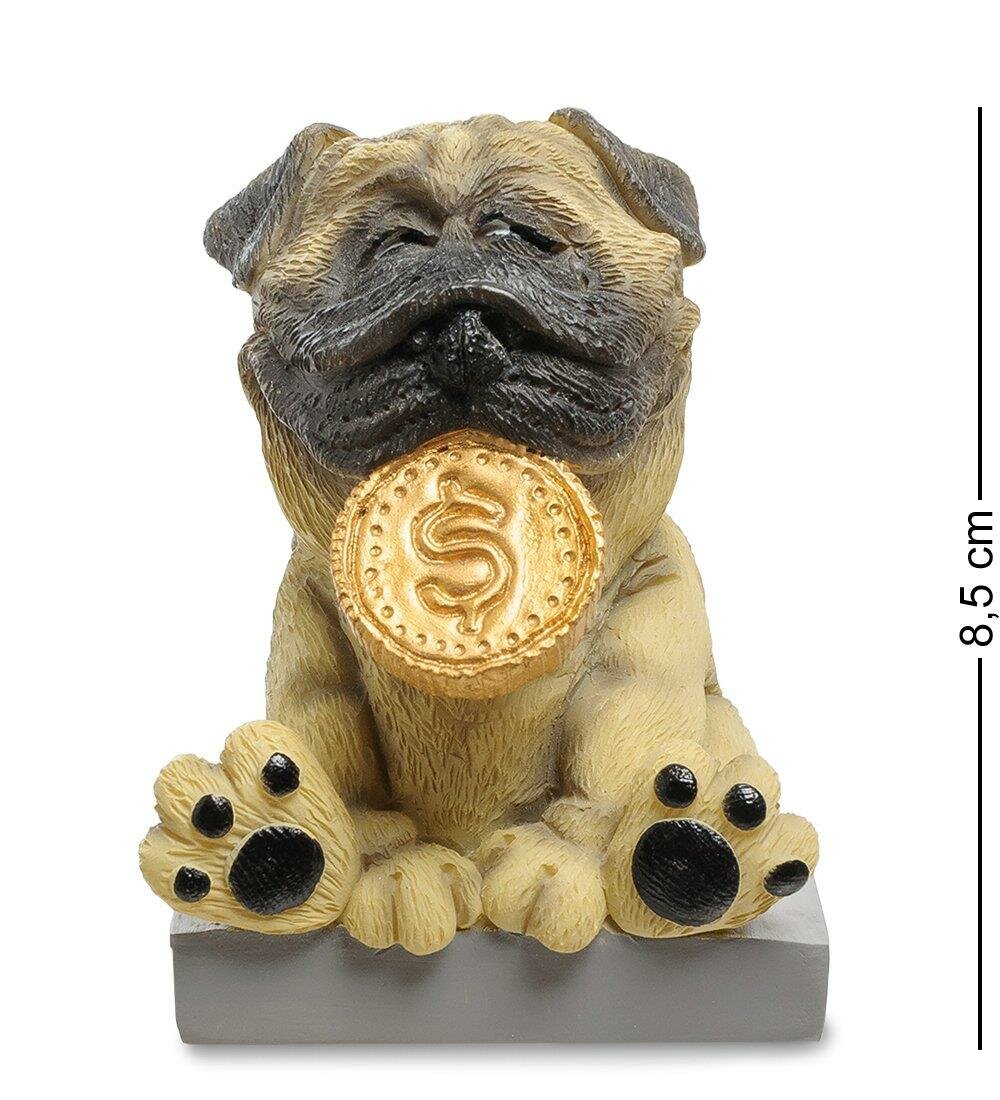 Статуэтка Собака Мопс Желаю богатства (W.Stratford) A2100960 The Comical World of Warren Stratford, Полистоун