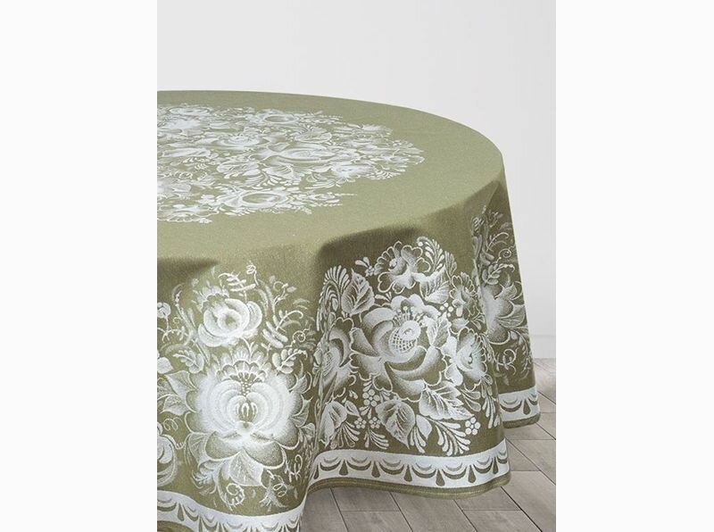 Скатерть Яковлевский Жаккард "Цветы", 100% хлопок, 178х178 см