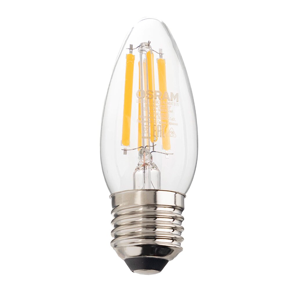 Светодиодная лампа OSRAM 6 Вт Е27/B филаментная теплый свет
