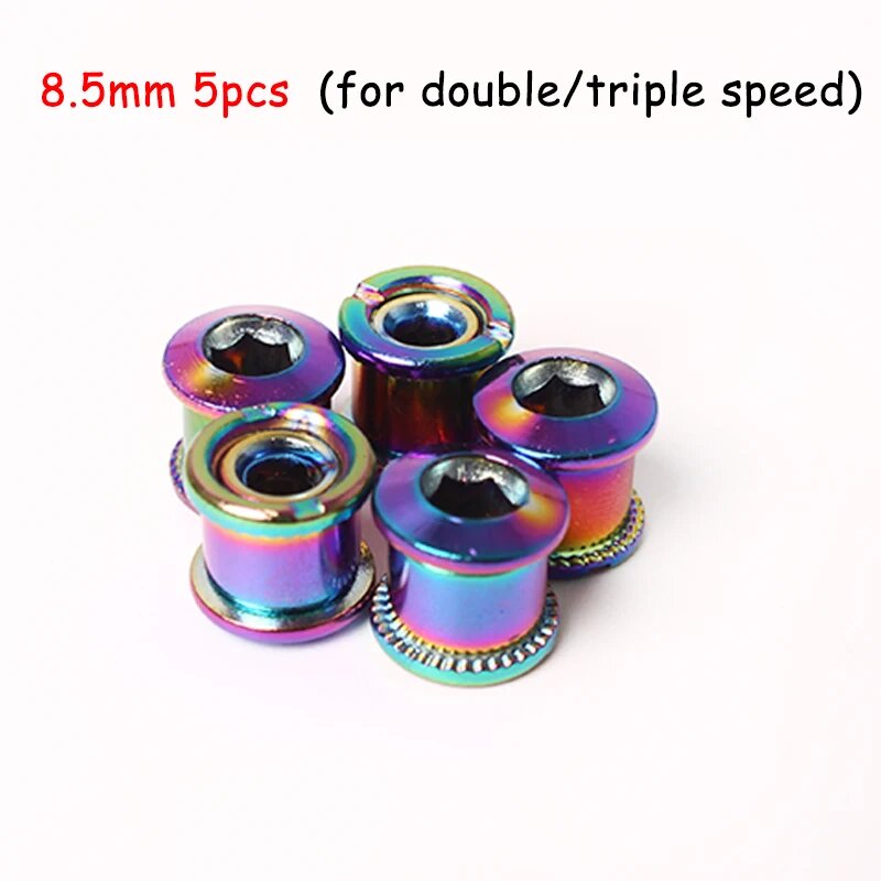 Велосипедные болты для звезд 6,5/8,5 мм из нержавеющей стали 5PC 8.5 colorful