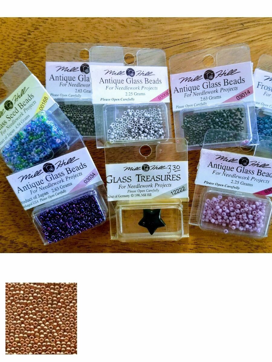 Стеклянный бисер Mill Hill Antique Glass Seed Beads 2.63 г, цвет: 03038
