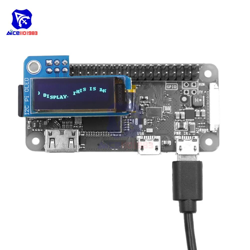 0,91 дюймовый модуль ЖК-дисплея diymore I2C Pi OLED, драйвер 128x32 для Raspberry Pi 1, B +, Pi 2, Pi 3 и Pi Zero