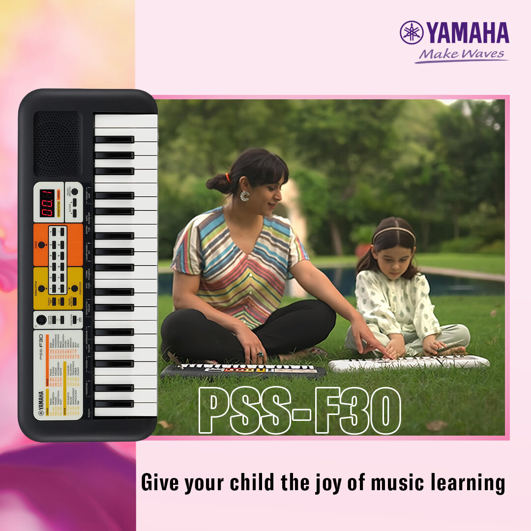 Электронное пианино Yamaha PSS-F30 с 37 клавишами для дошкольного образования, обучения игре на музыкальных инструментах