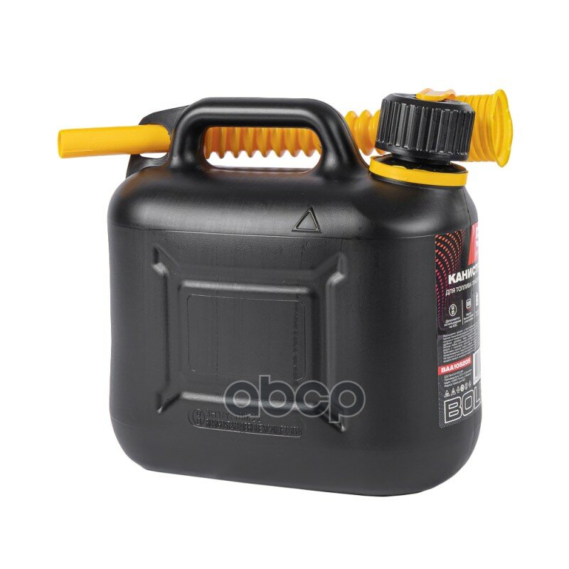 Канистра 5л для топлива пластиковая, с лейкой / черная BOLK BAA105205 BOLK арт. BAA105205