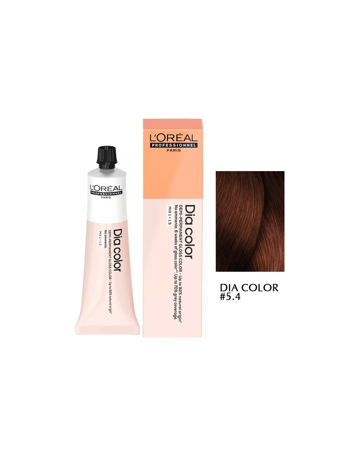 L'Oreal Professionnel L'Oreal Dia Color 5.4 - Краситель-блеск без аммиака светлый шатен медный 60 мл