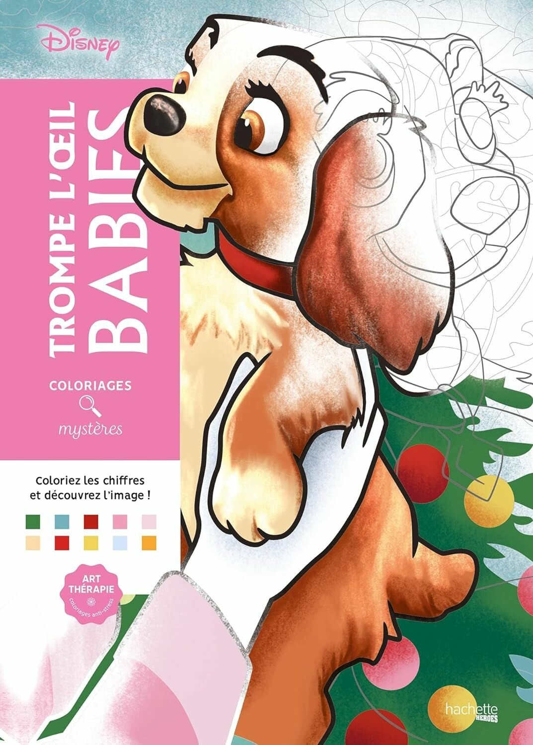 Раскраска по номерам Coloriages mysteres Disney - Trompe l'oeil Babies, 128стр. - 2017260029