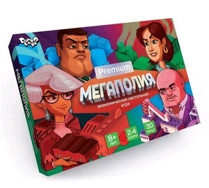 Игра (DankoToys) ЭкономическаяИгра Мегаполия [игров. поле ден. банкноты-225шт. акции филиалов-24шт. карточки “Шанс”-32шт. фишки собственности-100шт. фишки игроков-4 шт. кубик] (G-MP-01-01)