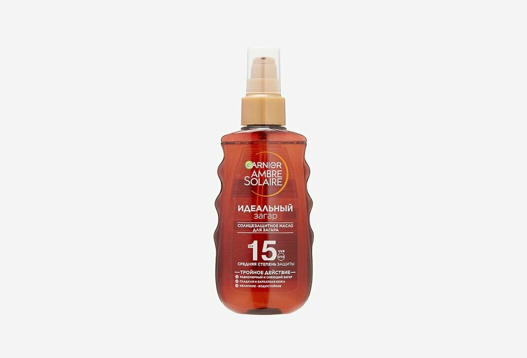 Масло-спрей для загара SPF15 AMBRE SOLAIRE Идеальный загар 150 мл