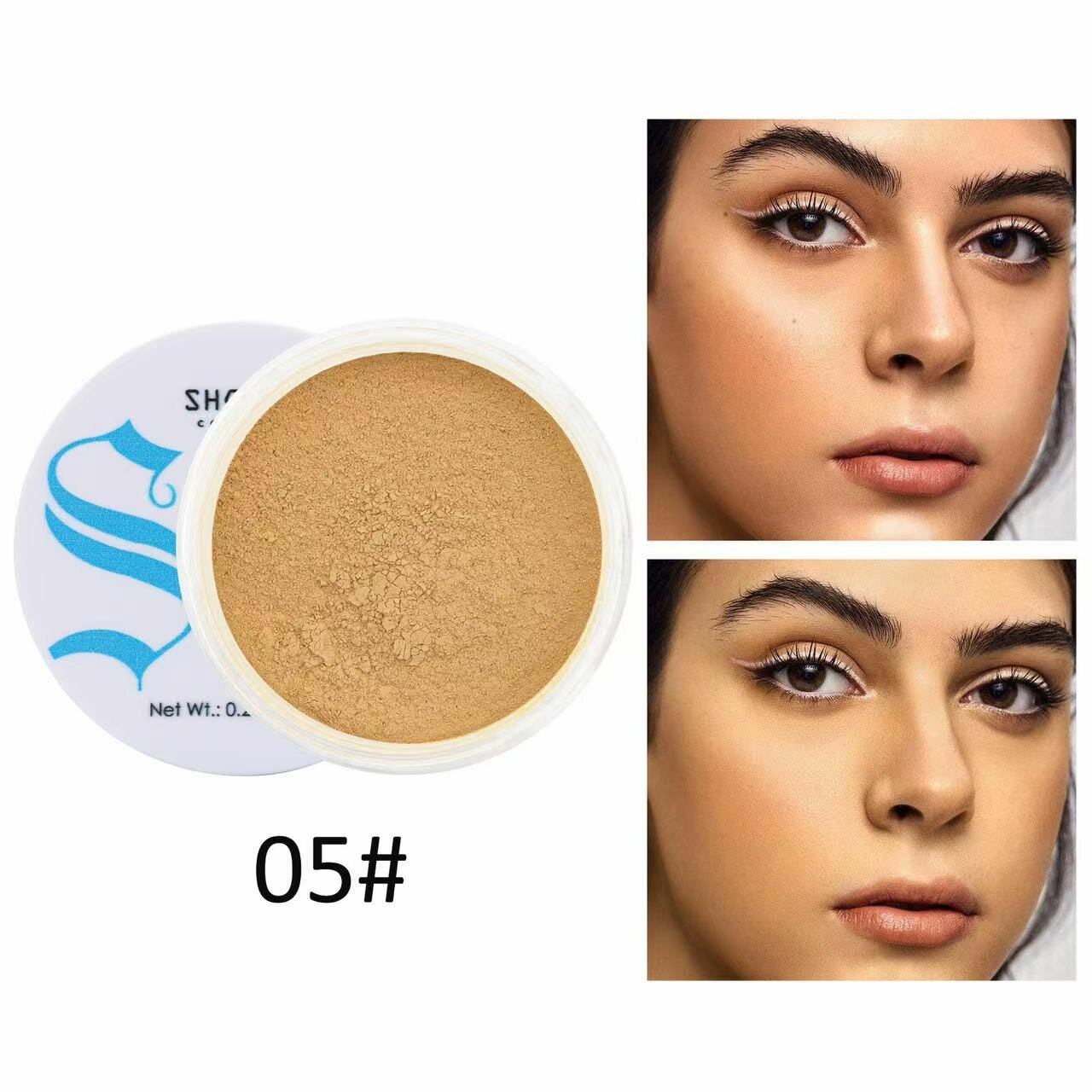 Пудра со спонжем SHCOETY тон №5
