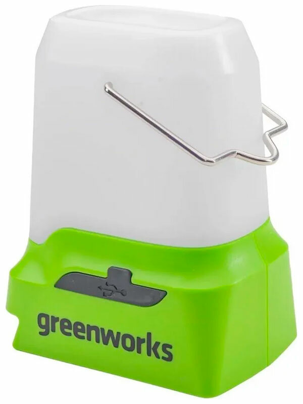 LED-фонарь светильник Greenworks G24LA500, 24V макс, 500 лм, 1хUSB-C, 1xUSB-A, скоба, без АКБ и ЗУ (3501007)