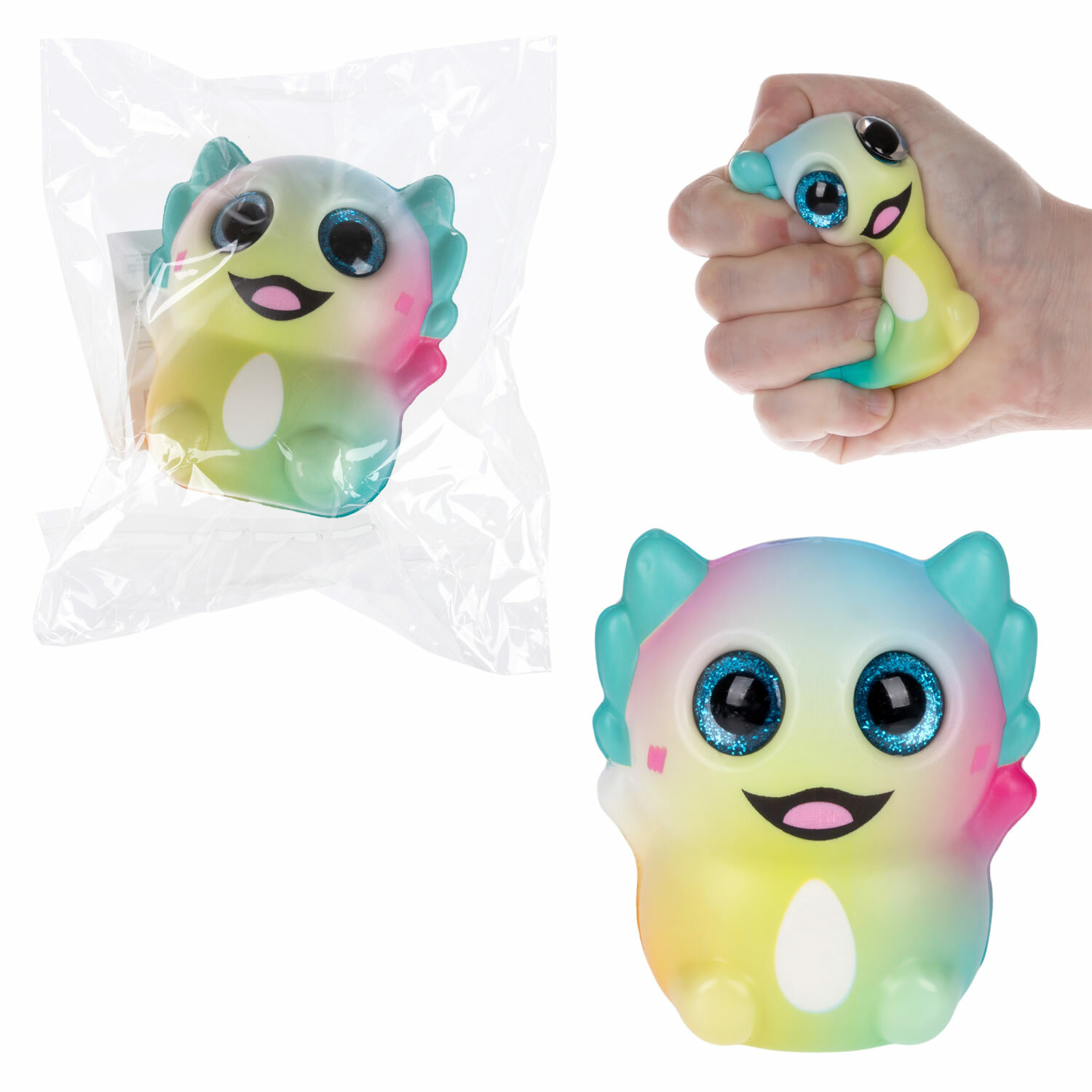 Сквиш Аксолотль 1TOY антистресс для рук, табо таба сквиш, жмякалка, мялка