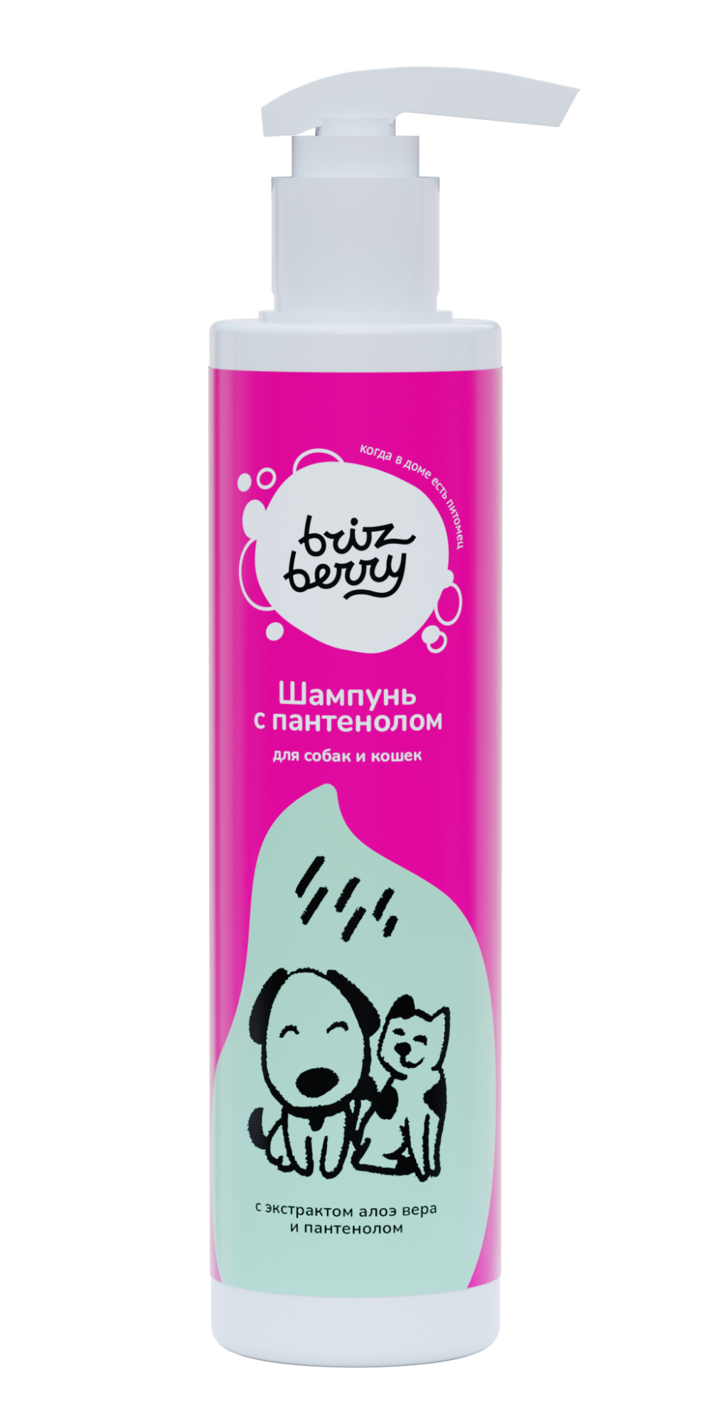 Brizberry Шампунь с пантенолом для собак и кошек, 400 мл