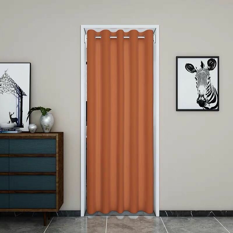 Дверь межкомнатная, Выдвижной стержень из нержавеющей стали, Ширина двери 60-90 см, высота 240 см, Оранжевый