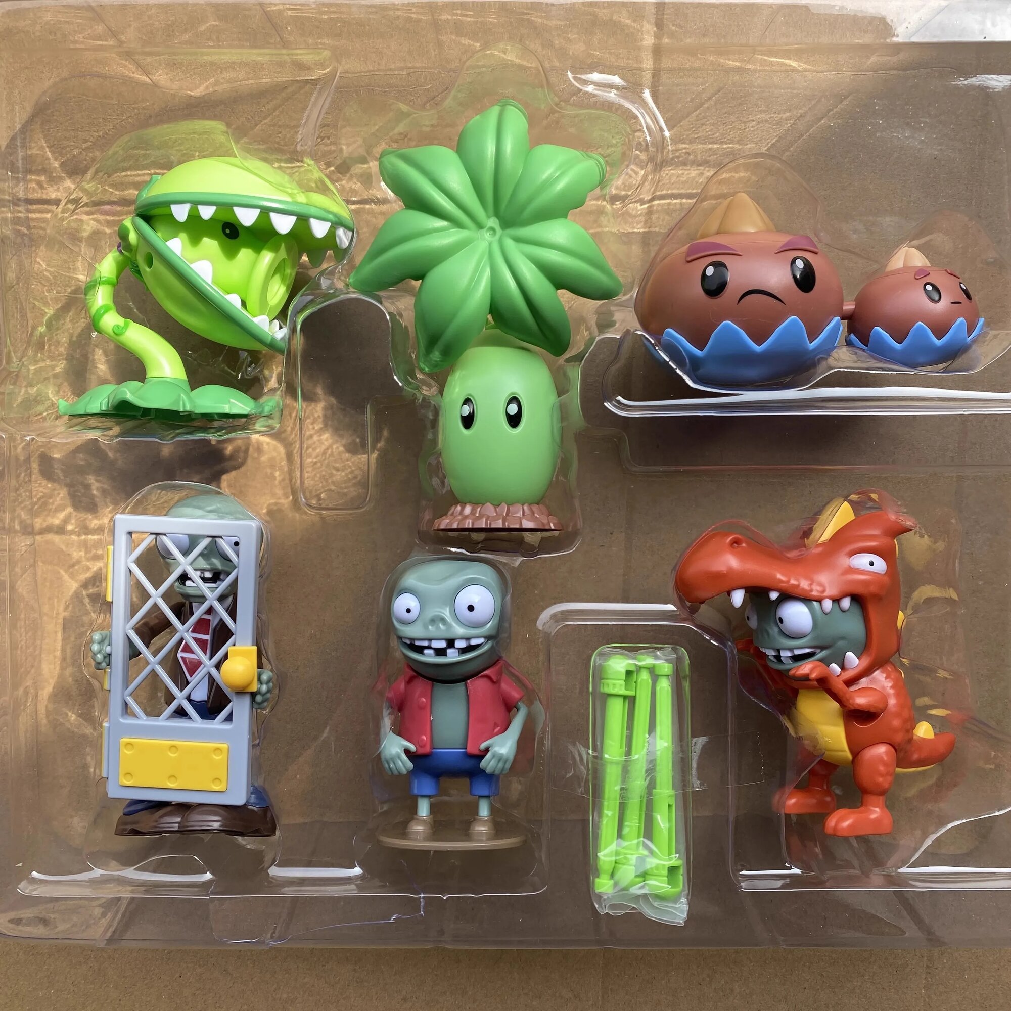 Фигурки Plants vs Zombies, 6 шт, зеленые