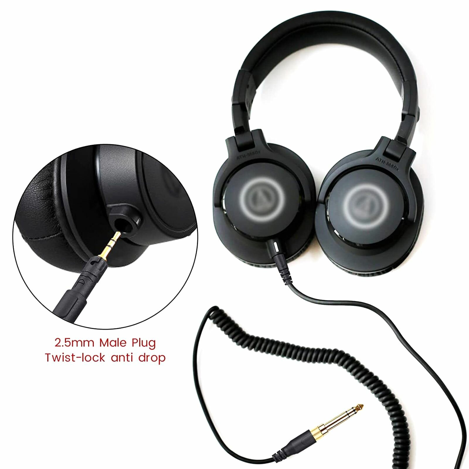 (1 шт.) для Audio-Technica ATH M50X M40X Кабель для наушников - 1,2 м