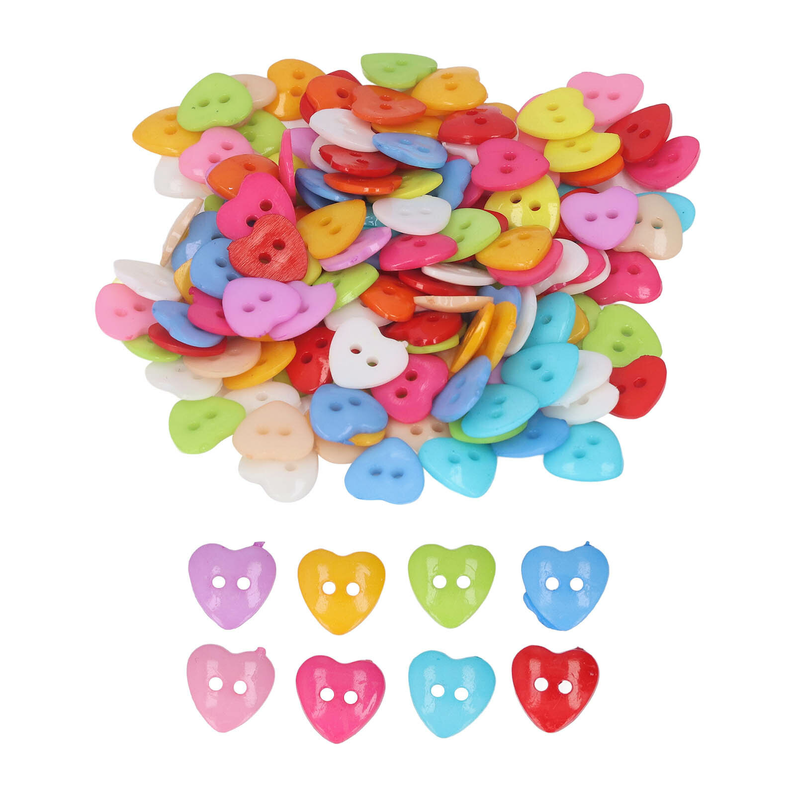 200 шт. пуговиц в форме сердца, красочные, стильные, уникальный дизайн, декоративные пуговицы для шитья, украшения своими руками