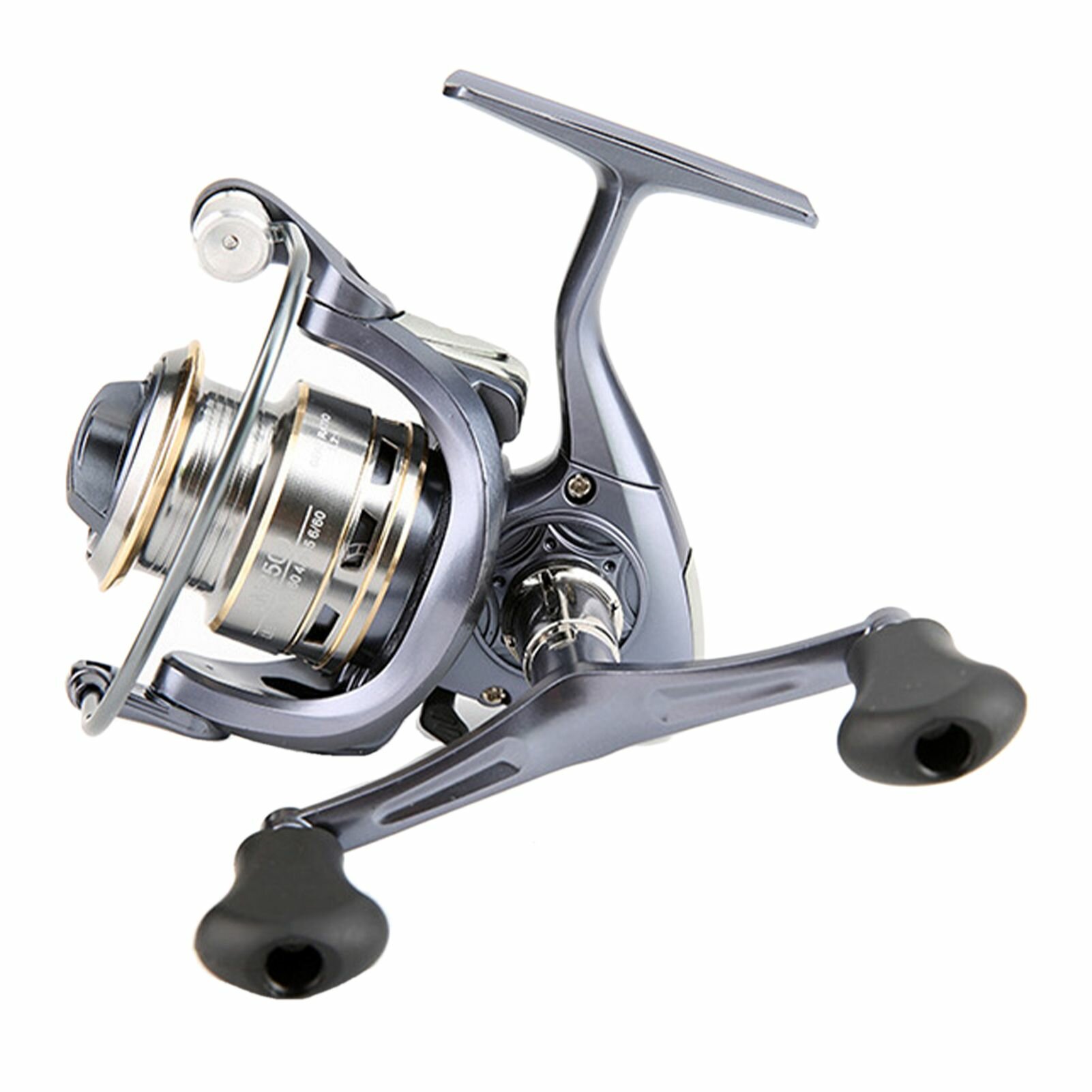 Катушка для спиннинга с высоким передаточным отношением и двойной ручкой, металлические аксессуары для катушки для соленой и пресной воды KM5000