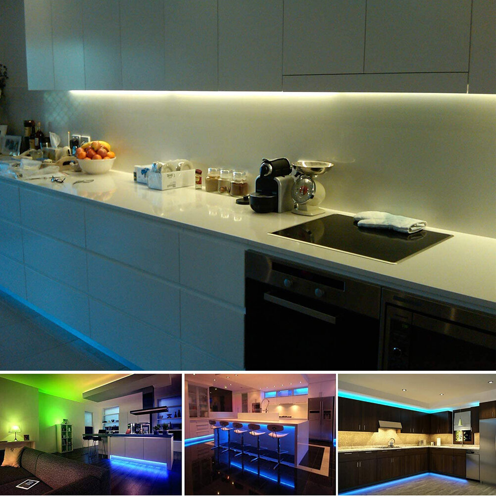 RGB SMD 5050 Водонепроницаемые светодиодные ленты с питанием от аккумулятора, украшение для дома своими руками