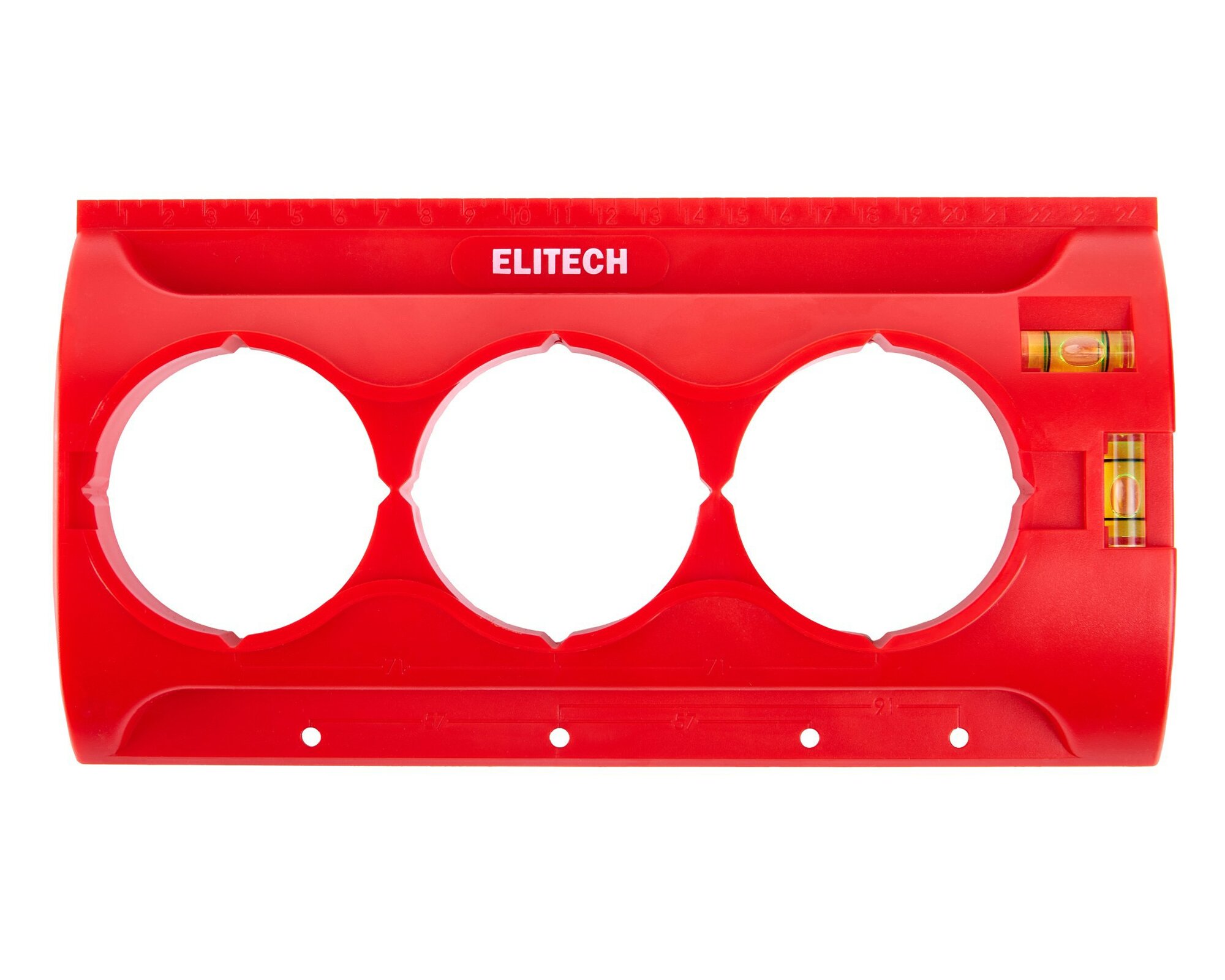 Шаблон разметочный Elitech 320901 для сверления розеток