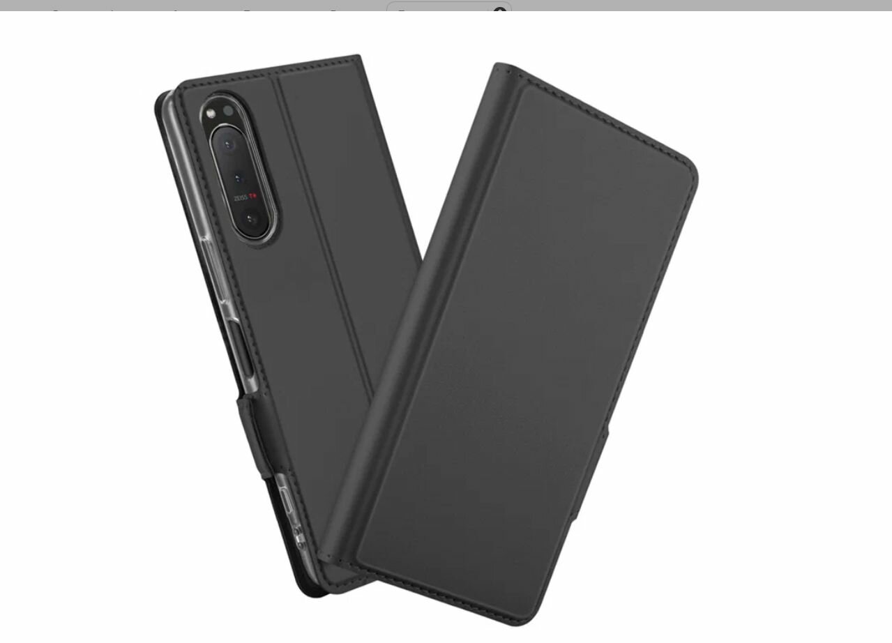 Чехол-книжка Чехол. ру для Sony Xperia 5-2 водоотталкивающий с мульти-подставкой на жесткой металлической основе черный