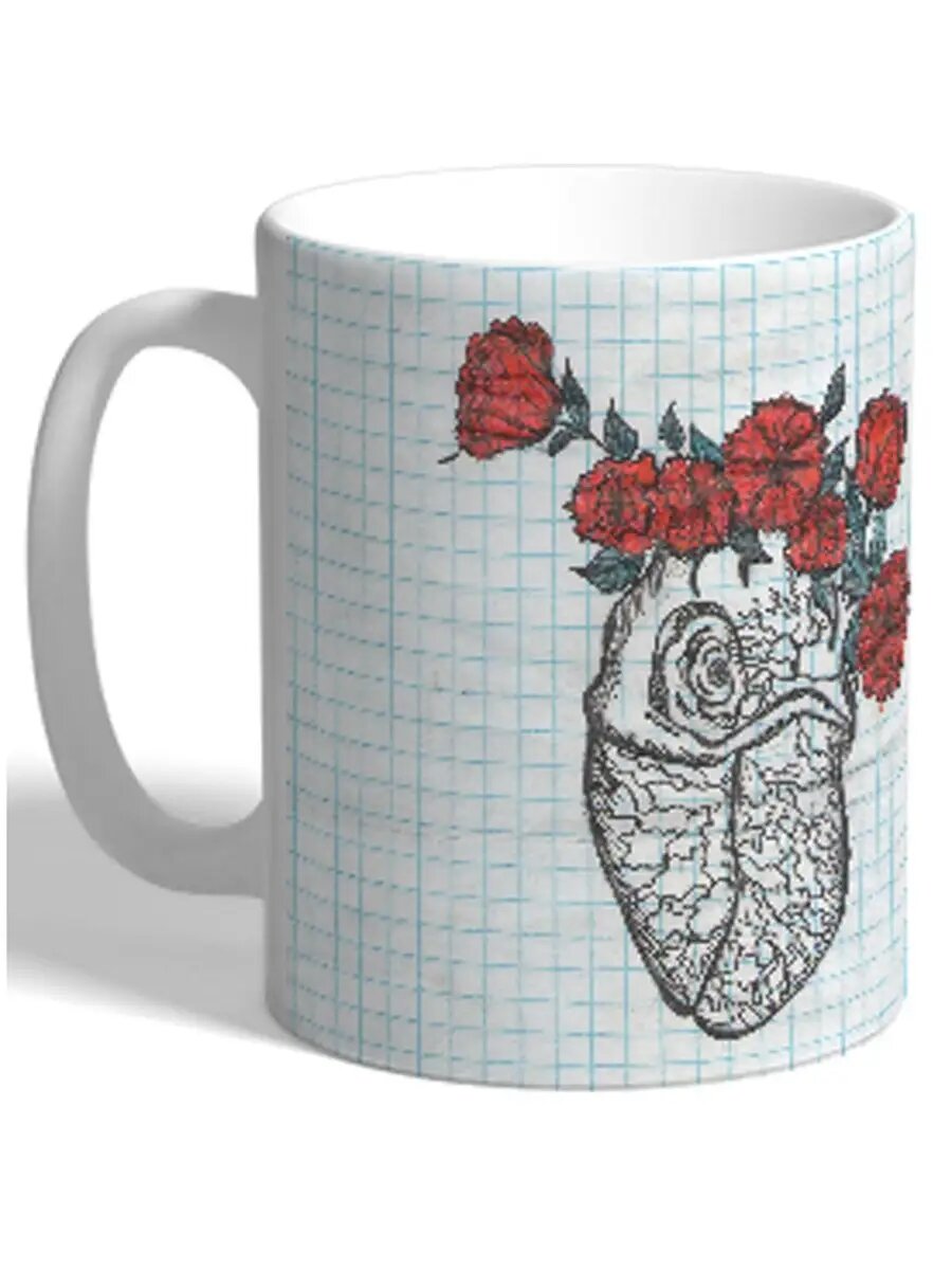 Кружка Сердце и Гвоздики
