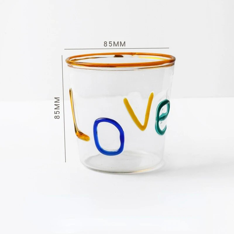Чашка Love из стекла, LOVE glass cup, 330ml