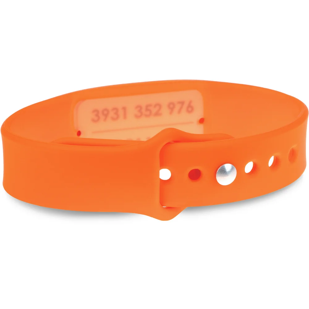 Браслет "Тройка-Москвёнок" силиконовый для детей / Смарт браслет для школы и транспорта бесконтактный оранжевый