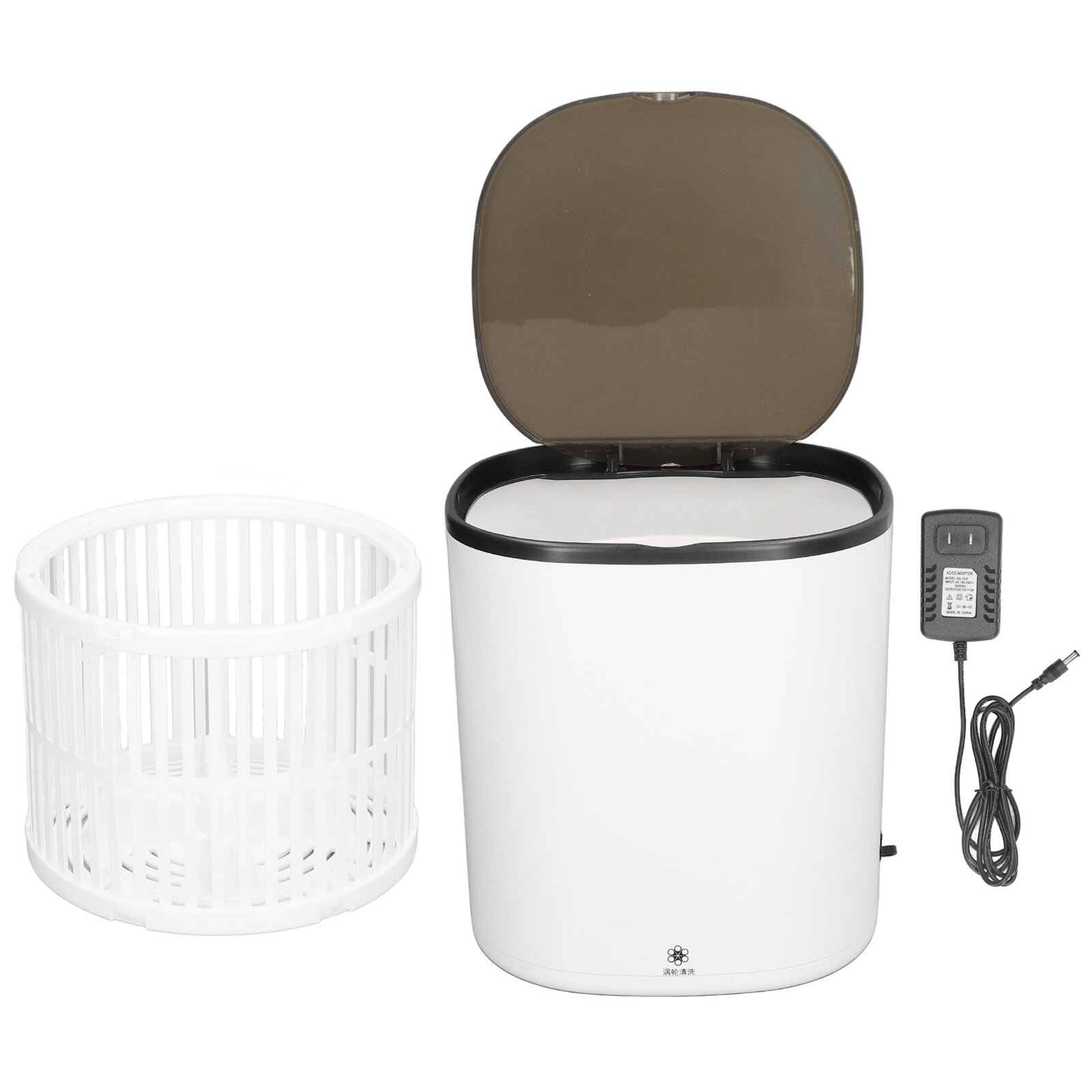 Портативная мини -стиральная машина 4,5 л. Маленькая турбинная стиральная машина с корзиной для проводки для проездной квартиры RV White