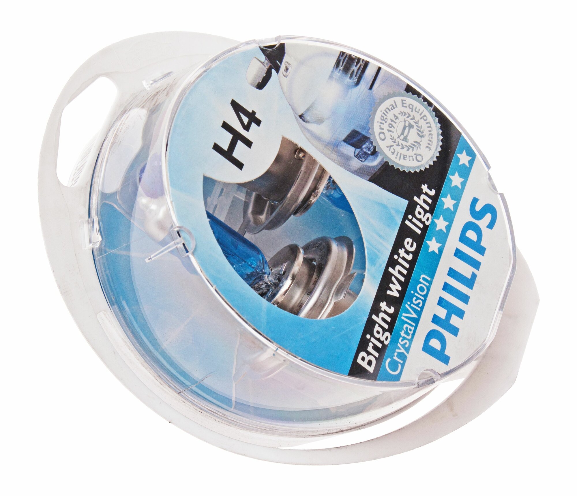 Автолампа H4 60/55W P43t-38 CrystalVision 4300K 12V 2шт+2шт