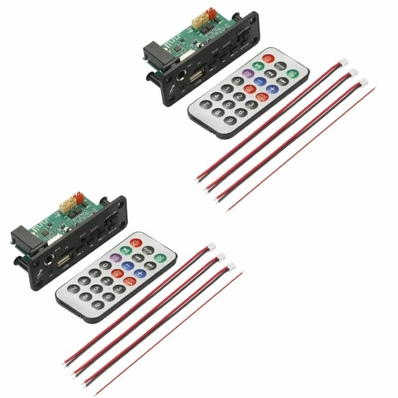 MP3 декодирующая плата с Bluetooth, TF-плеером и микрофоном 2x3W, - 2 комплекта