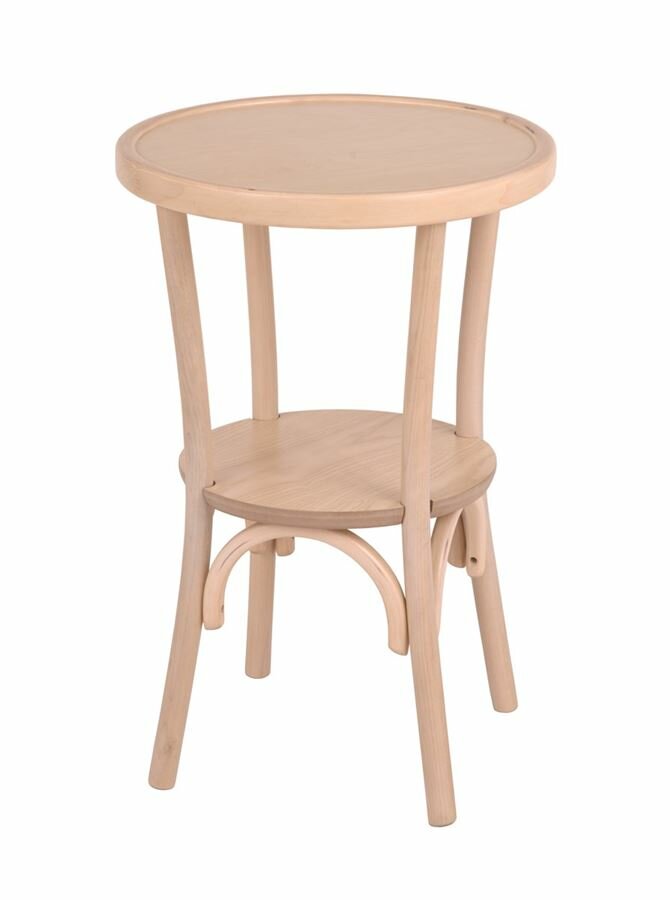 Стол кофейный Байер 700 Red Black беленый дуб, дерево, круглая столешница