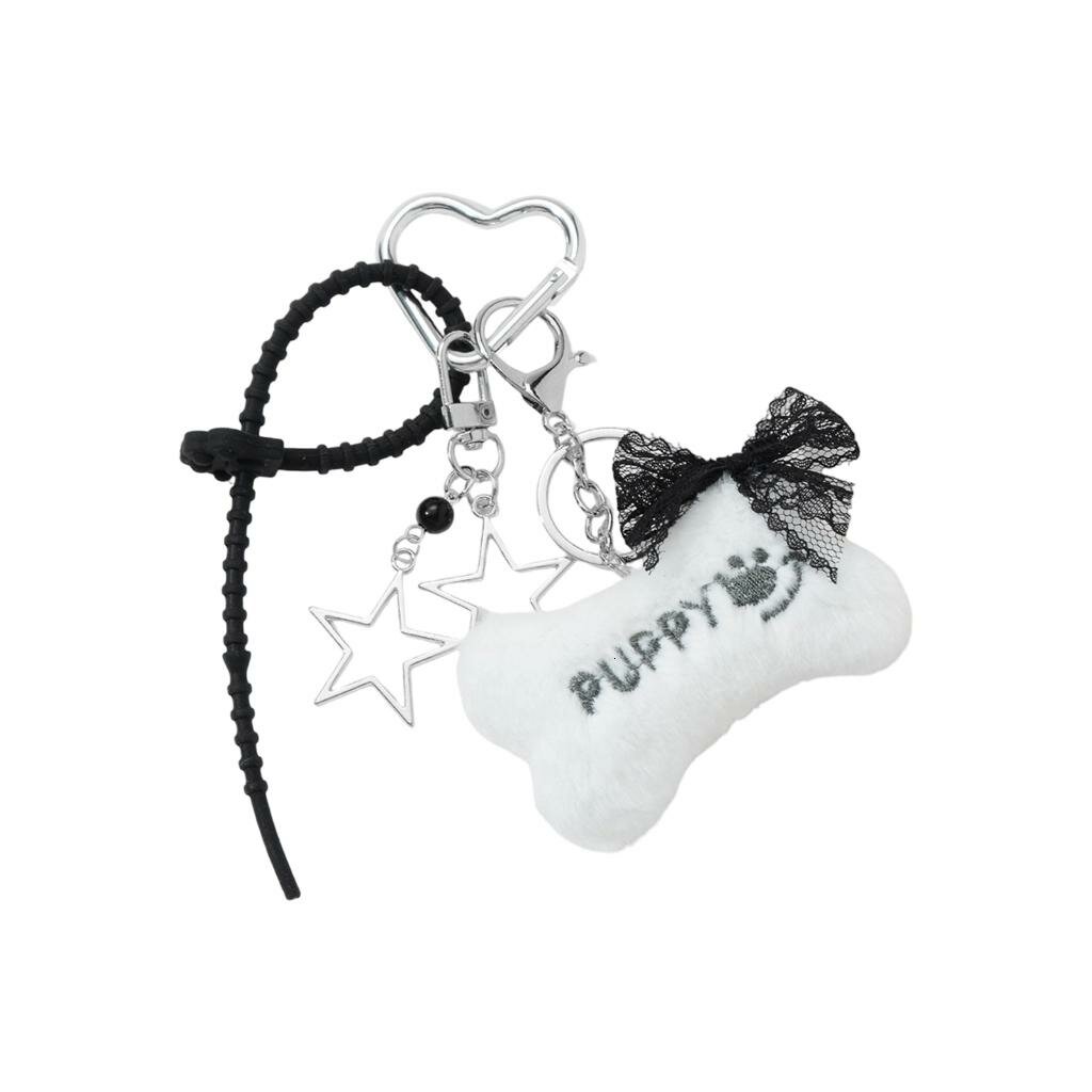 Практичный брелок в форме плюшевой рыбы в форме кости, милый кулон в виде звезды, украшающий сумку