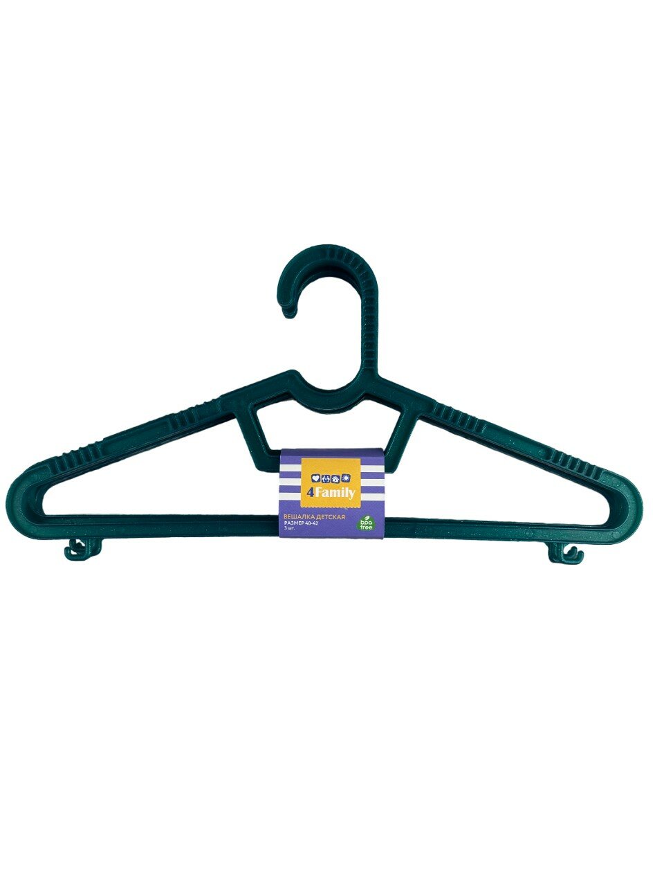 Набор вешалок детских Полимербыт 4Family, 40-42, 35см, 3шт, в ассортименте