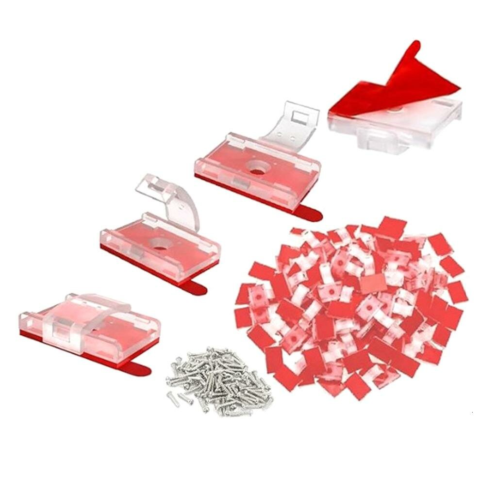 Крепежные скобы для LED-лент, 100 шт.