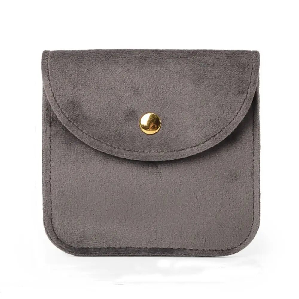 Бархатный подарочный пакет для украшений 10cmx10cm, grey