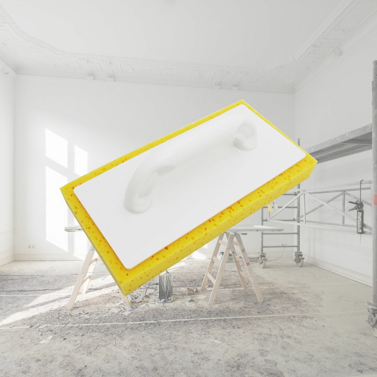 Резиновая губка для затирки плитки и бетона