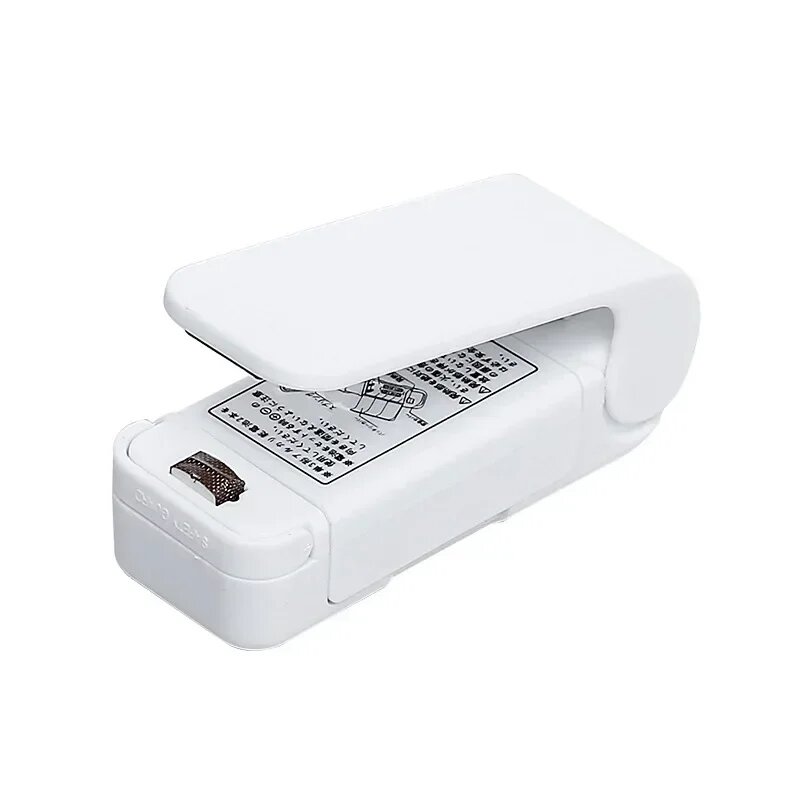 Белый мини термозапайщик для упаковки B400white no battery