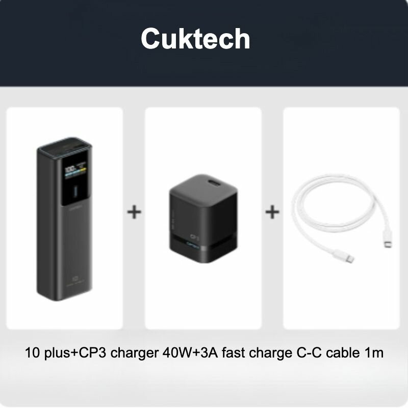 CUKTECH No.10 Plus 120W 15000mAh Быстрая зарядка Блока питания для ноутбука Xiaomi Apple