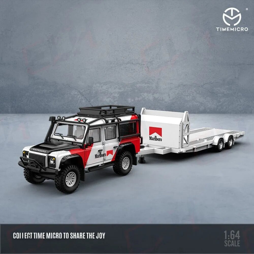 TimeMicro1:64 Land Rover Defender Красный Бык Модели Автомобилей