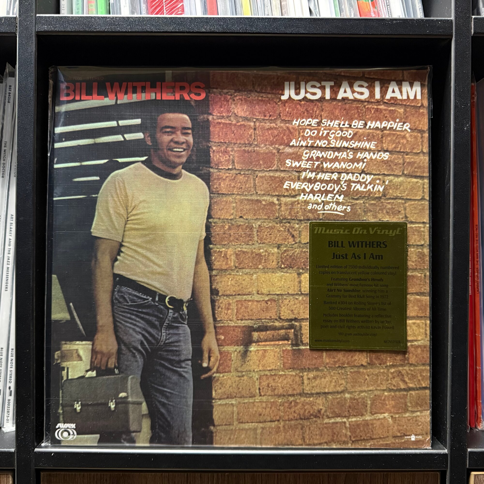 Виниловая пластинка Bill WITHERS - Just As I Am (still sealed, limited numbered 180 gram audiophile translucent yellow vinyl LP) LP Винил