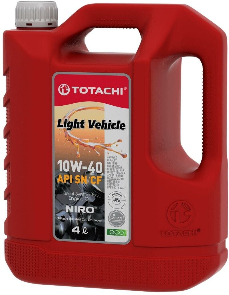 Масло моторное полусинтетическое Niro LV 10W-40, Totachi 19604, 4 л
