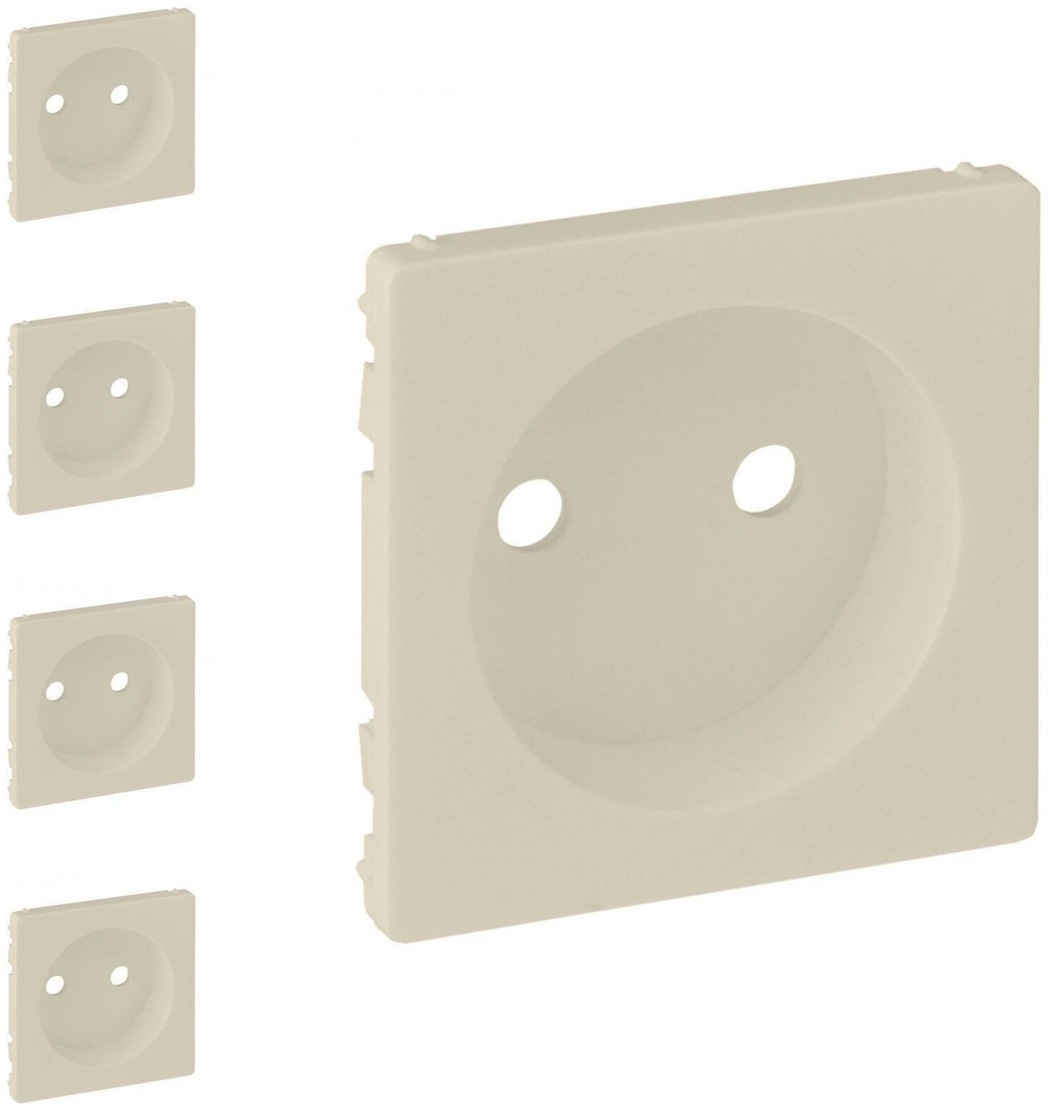 Лицевая панель Legrand Valena Life для розетки слоновая кость (комплект из 4 шт)