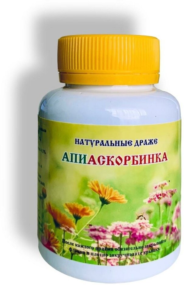 МелМур Апиаскорбинка, натуральные драже с цветочной пыльцой и витамином С, 100 г (270 драже)