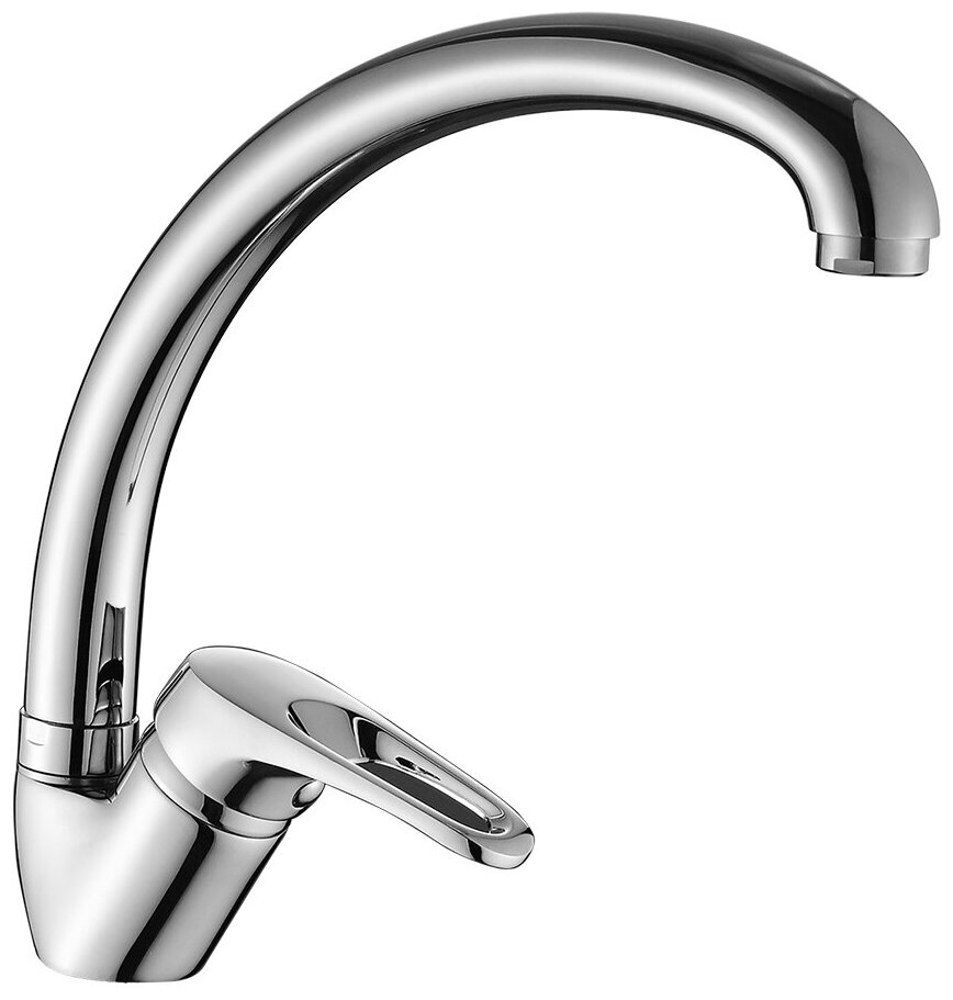 Смеситель DECOROOM DR21021 одноручный для кухни с высоким поворотным изливом