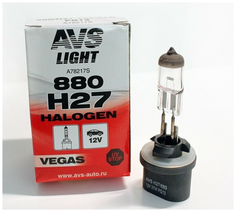 Галогенная лампа AVS Vegas H27/880 12V.27W.1шт.