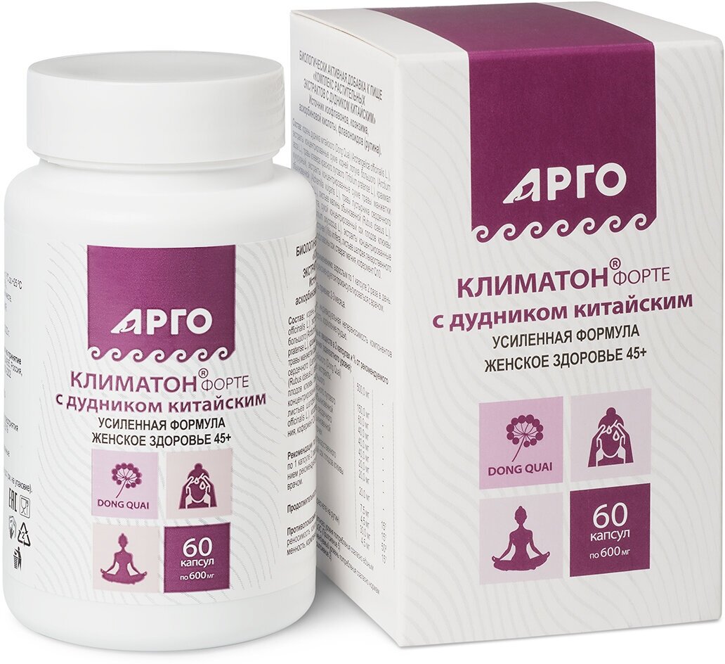 Климатон Форте, негормональный, поддержка женского здоровья, 60 капс.