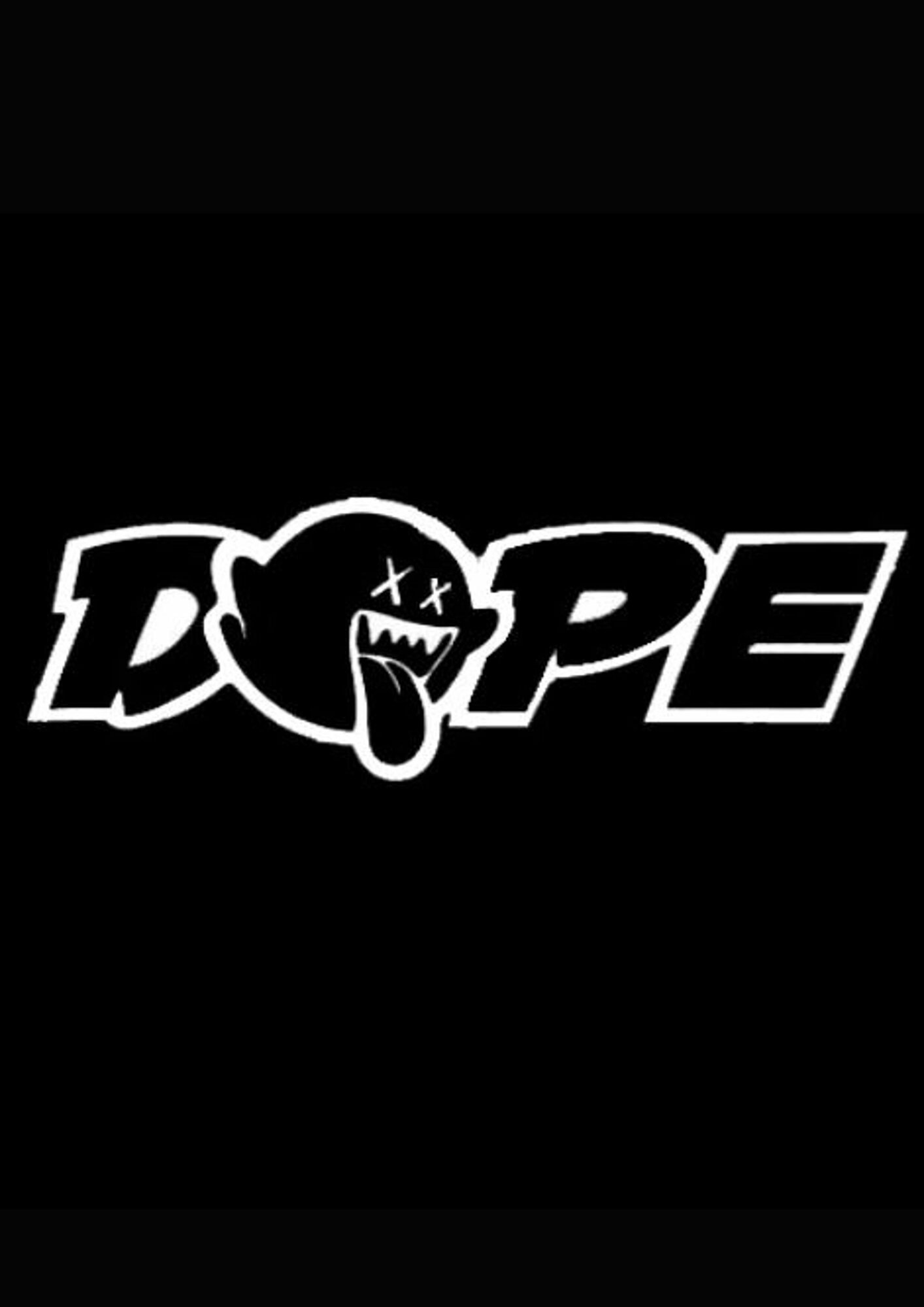 Наклейки на авто, наклейка на авто, Dope белая