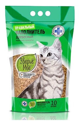 Наполнитель Древесный Крупные гранулы 10 л (2,8 кг)